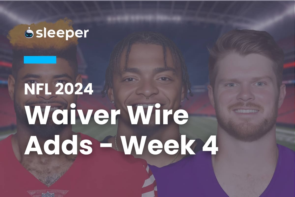 NFL Week 4 Waiver Wire Pickups
