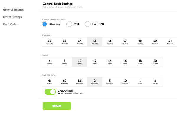How to do a Mock Draft with the Sleeper Draftboard