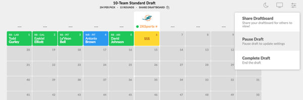 How to do a Mock Draft with the Sleeper Draftboard