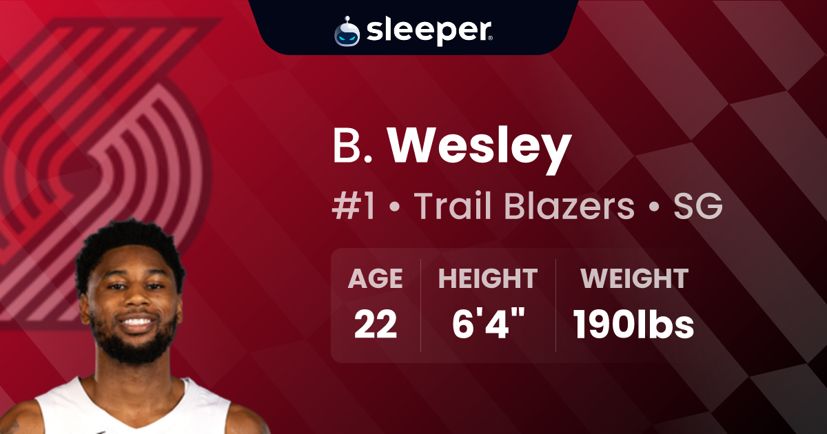 Blake Wesley Stats, Info and Projections - Sleeper