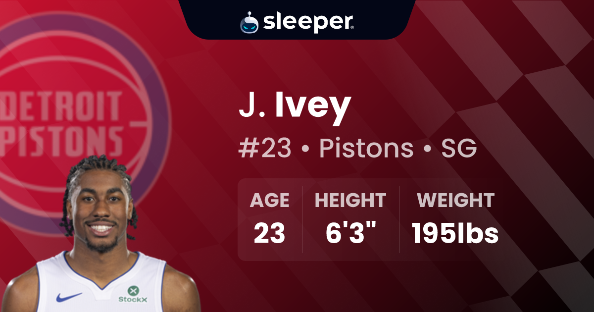Jaden Ivey Stats, Info and Projections - Sleeper