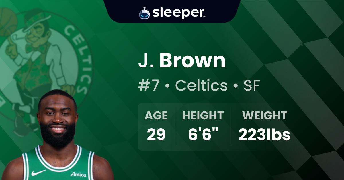 Jaylen Brown Stats, Info and Projections - Sleeper