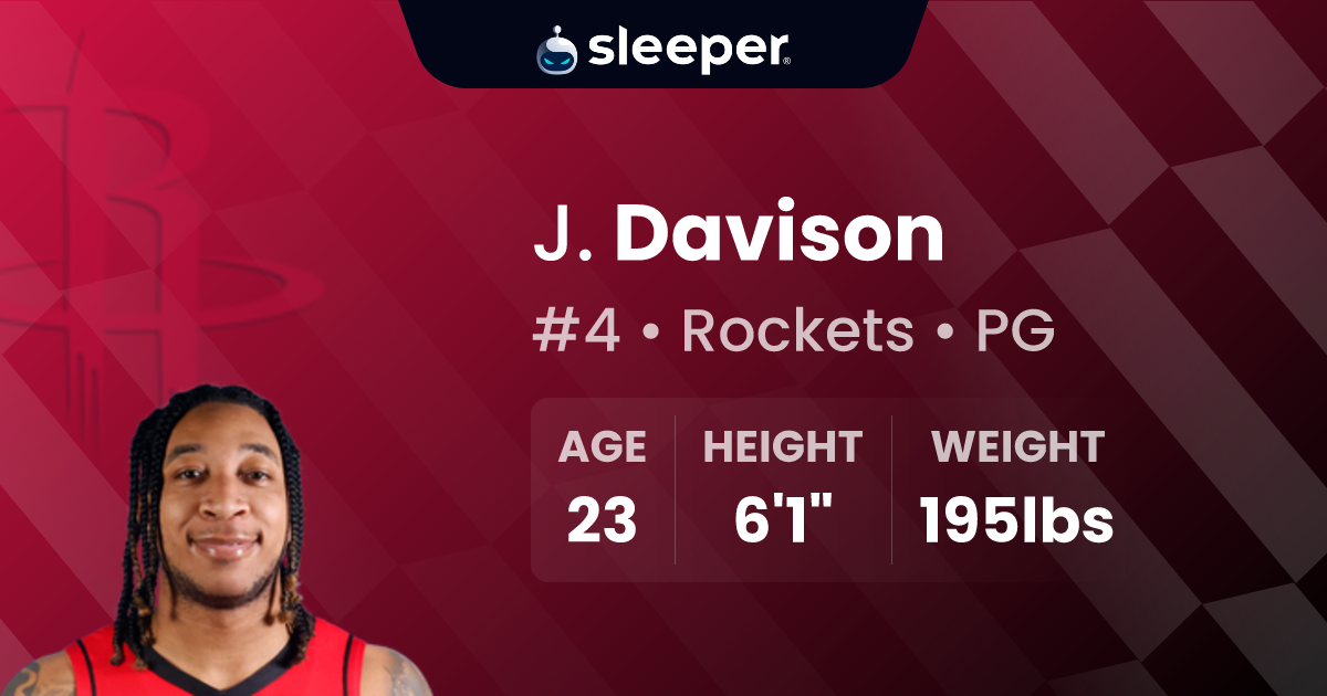 JD Davison Stats, Info and Projections - Sleeper