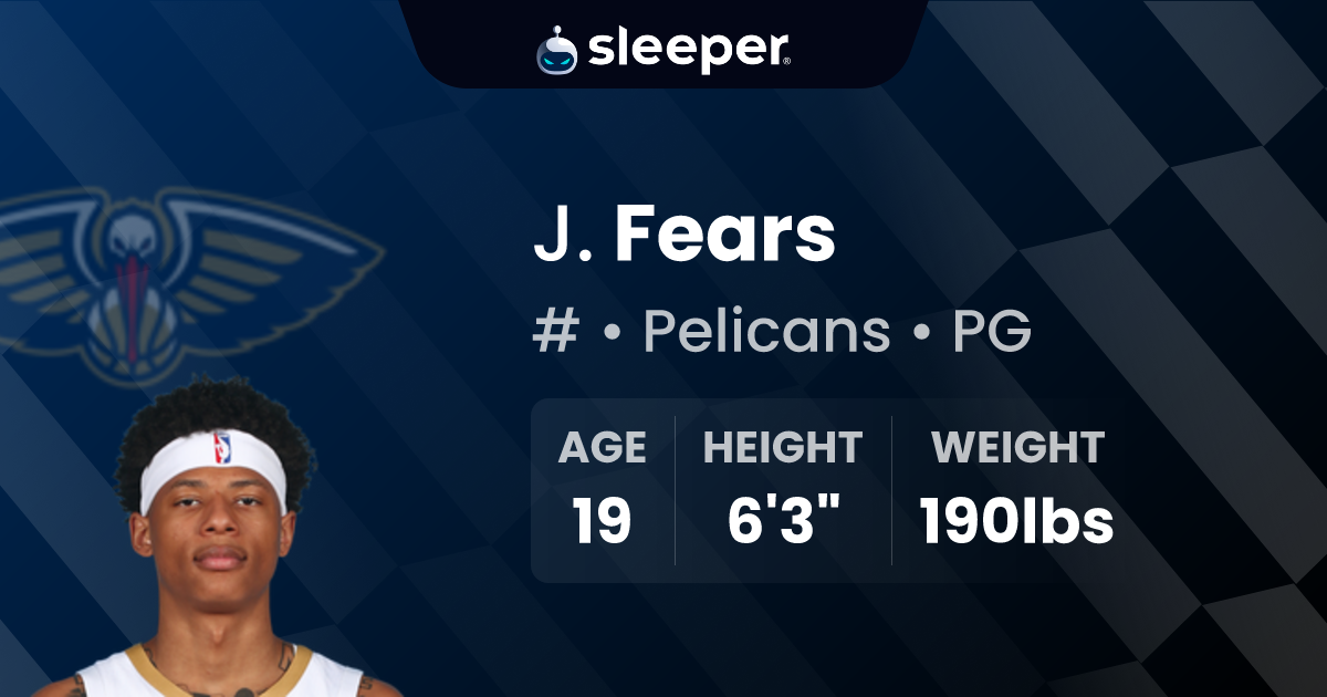 Jeremiah Fears Stats, Info and Projections - Sleeper