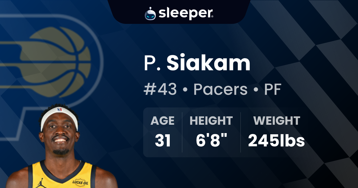 Pascal Siakam Stats, Info and Projections - Sleeper