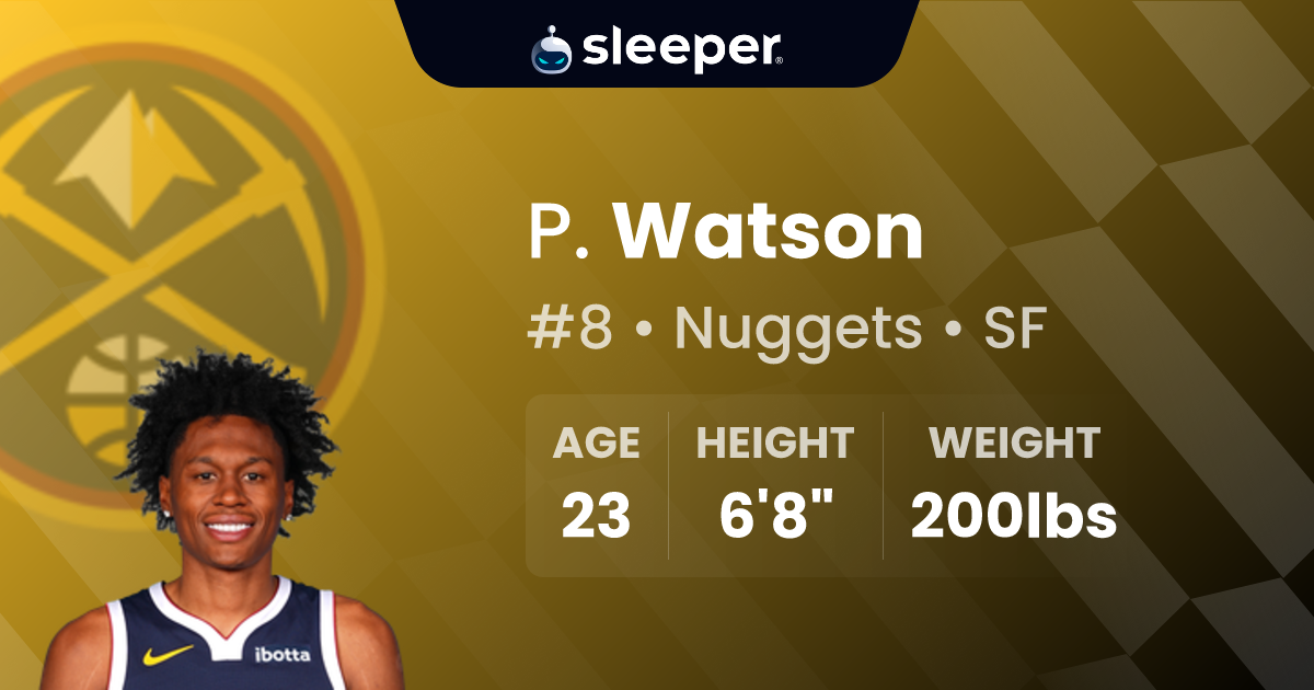 Peyton Watson Stats, Info and Projections - Sleeper