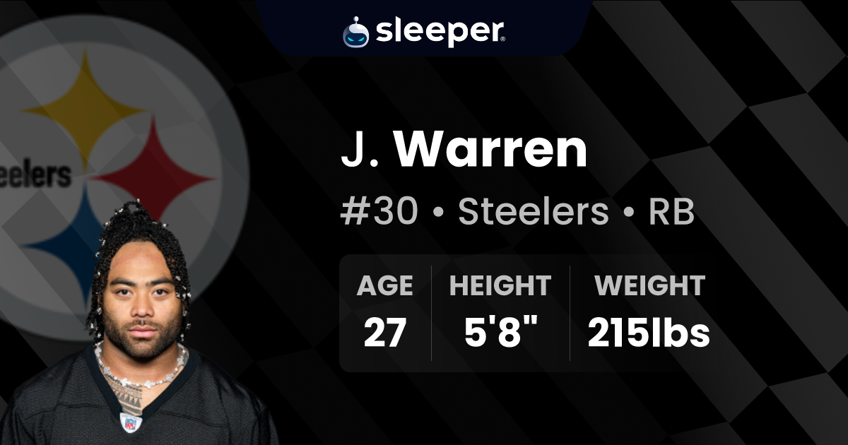 Jaylen Warren Stats, Info and Projections - Sleeper