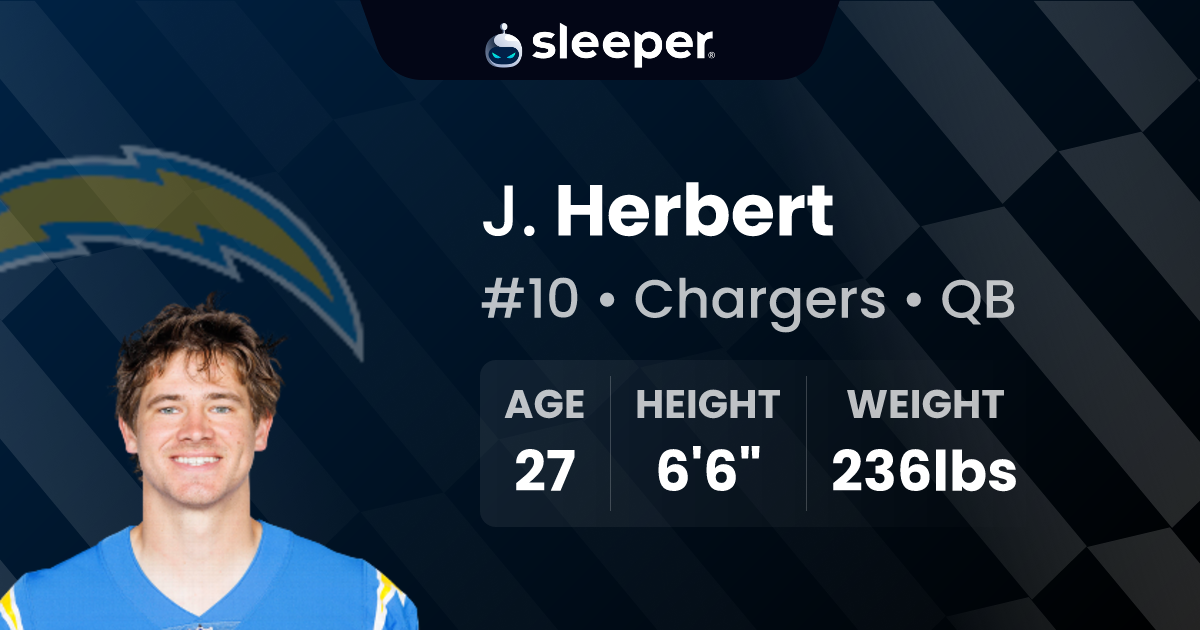 Justin Herbert Stats, Info and Projections - Sleeper