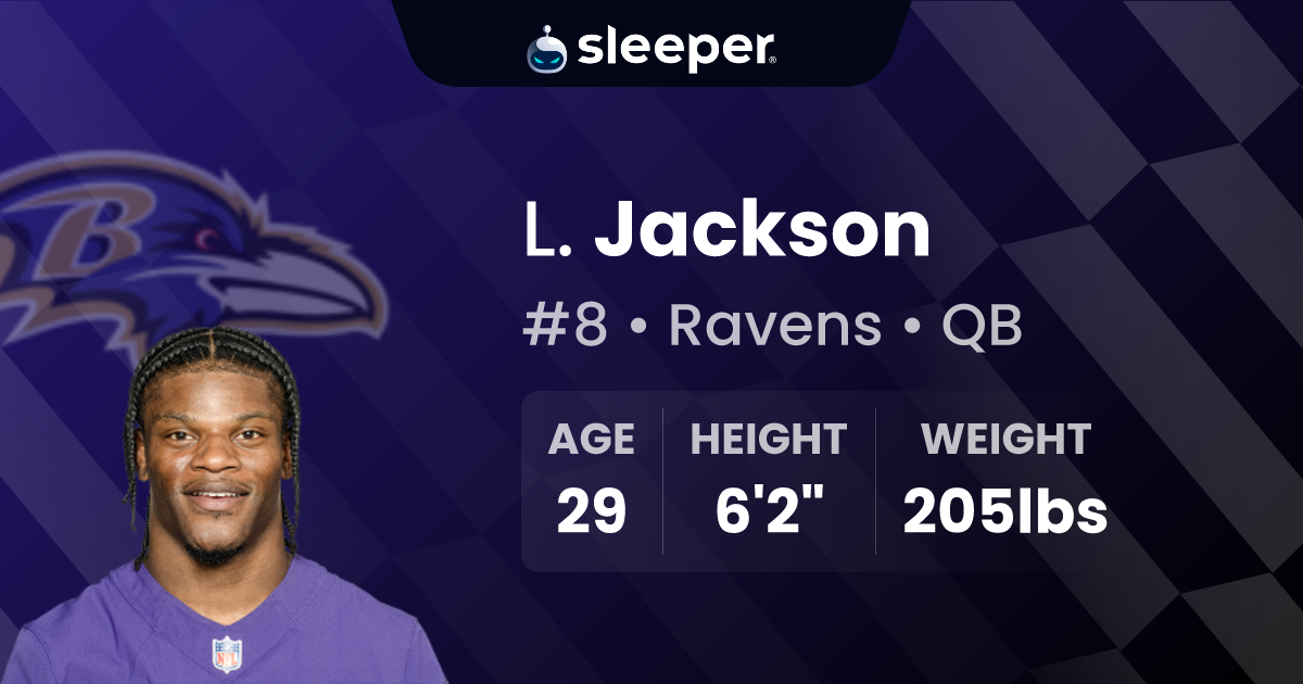 Lamar Jackson Stats, Info and Projections - Sleeper