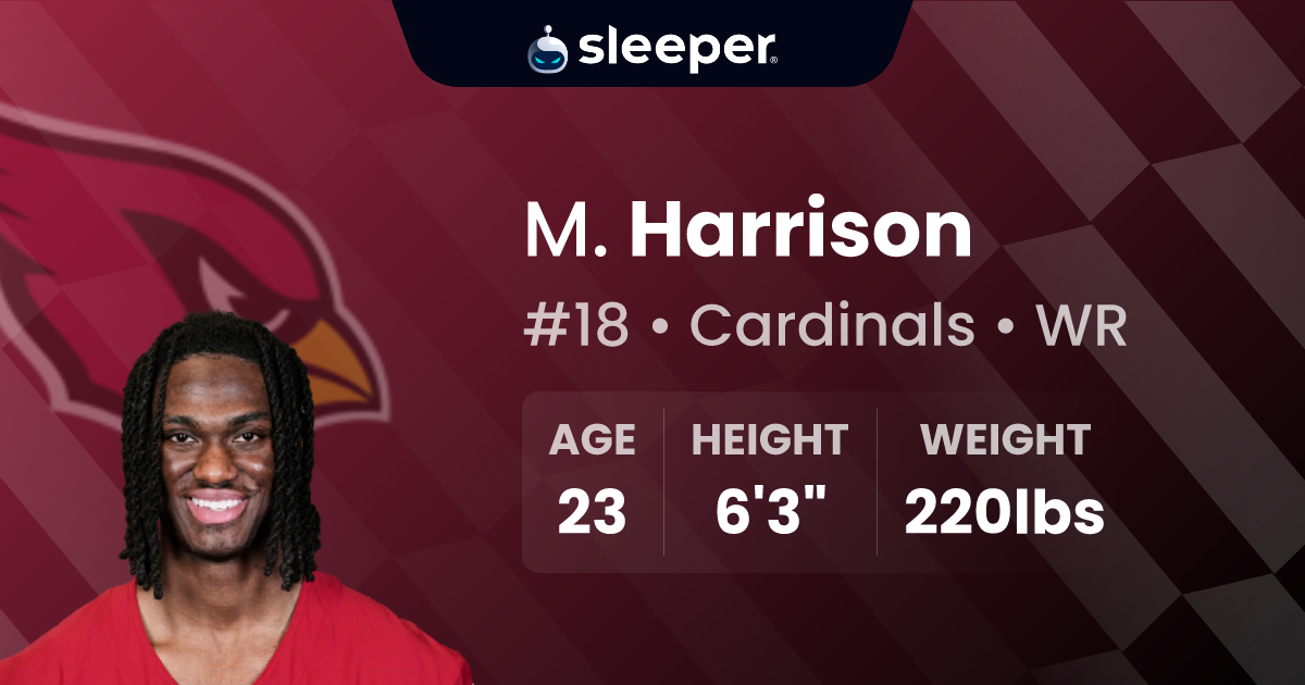 Marvin Harrison Stats, Info and Projections - Sleeper