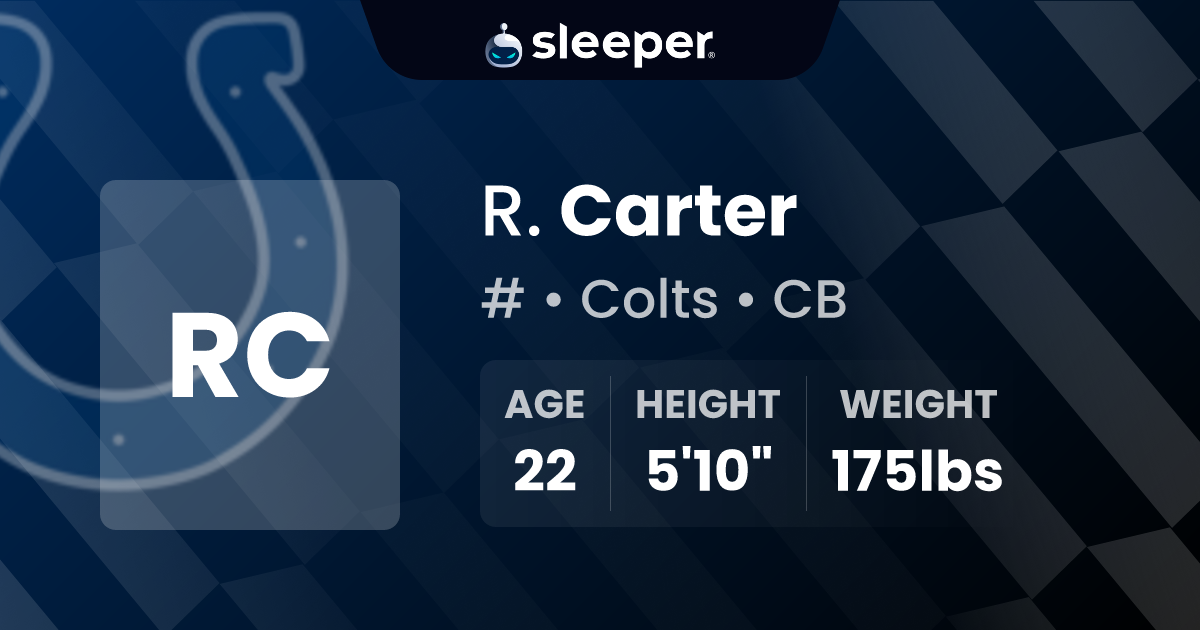 Robert Carter Stats, Info and Projections - Sleeper
