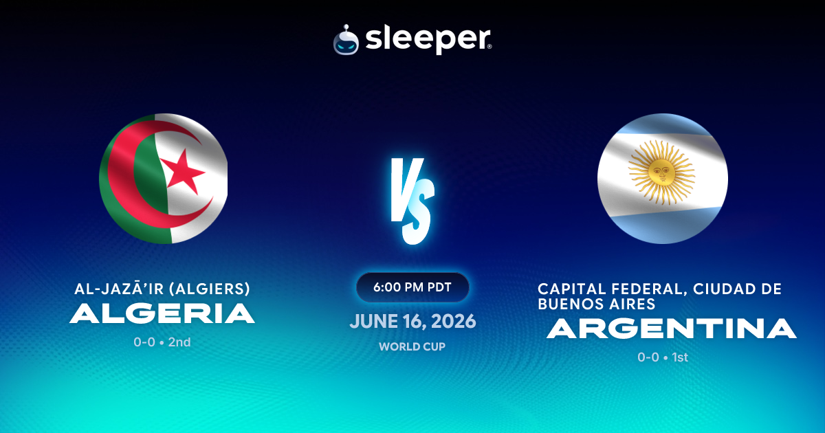 ALG @ ARG - 6/16/26 - Sleeper